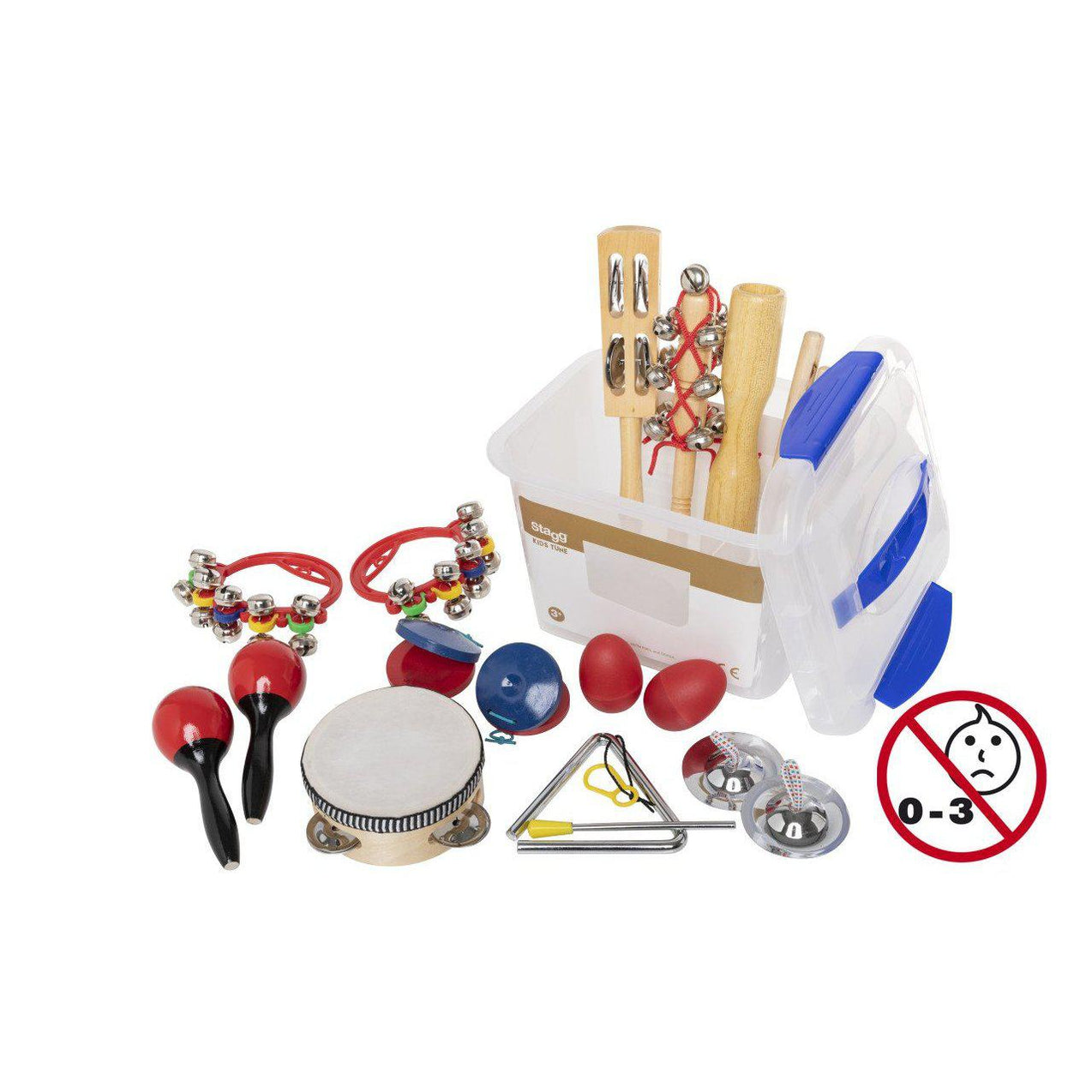 Stagg Children'S Percussion Kit In Transparent Plastic Box With ...